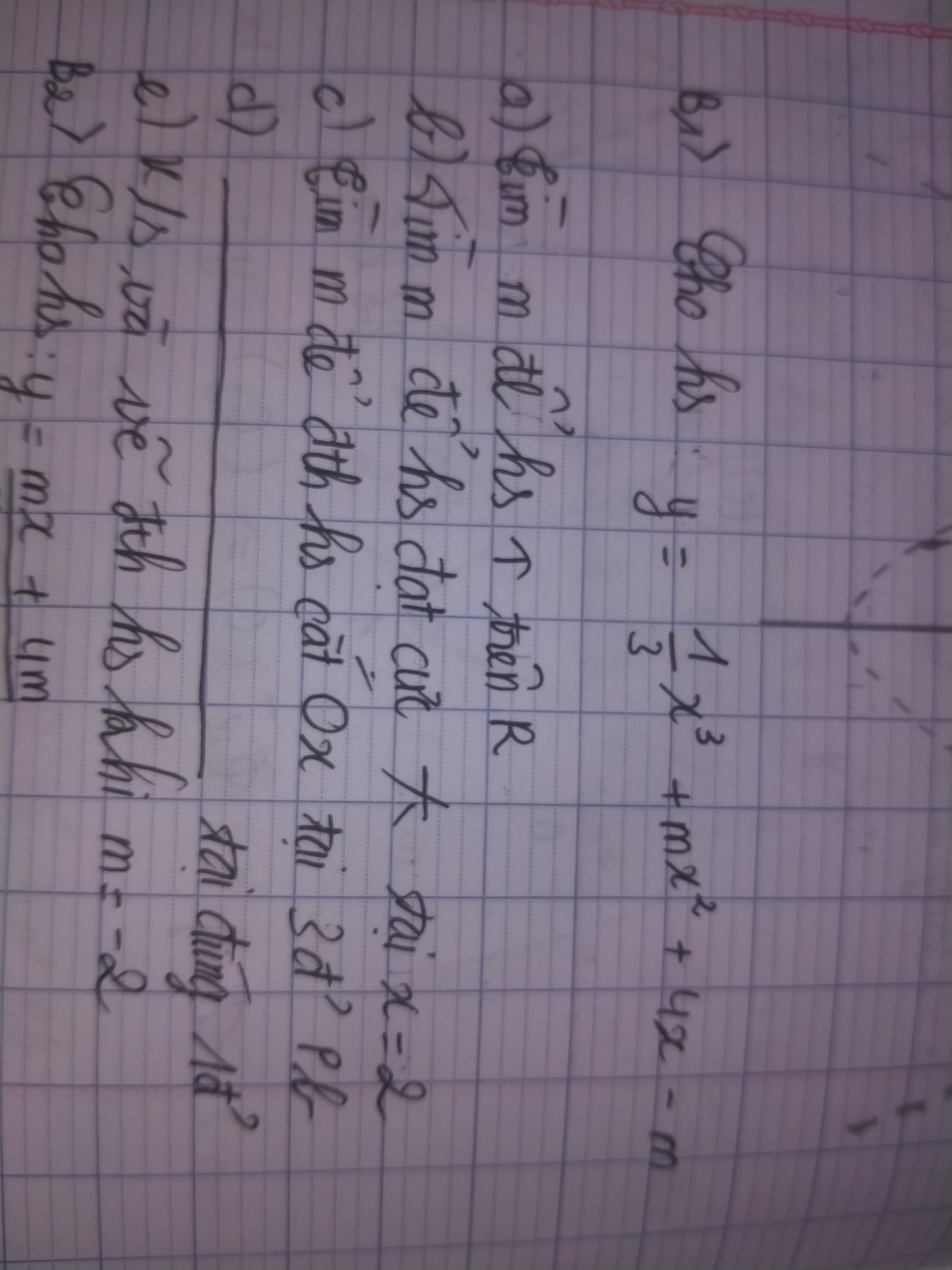 Cho H m S Y 1 3x3 Mx2 4x M A T m M H m S ng Bi n Tr n R