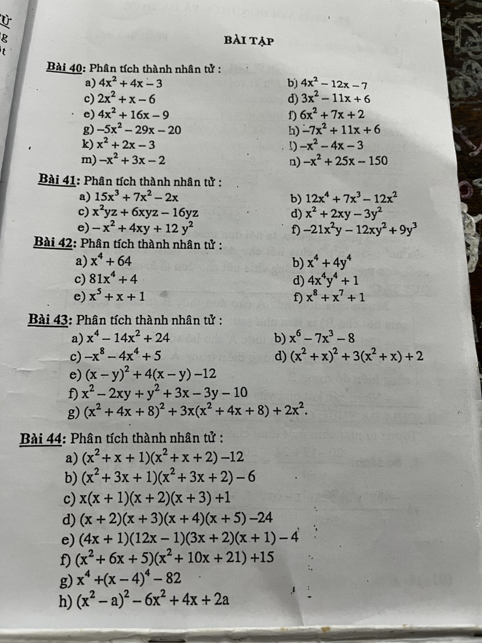 Ph n T ch a Th c Th nh Nh n T A 4x 2 4x 3 B 4x 2 12x 7